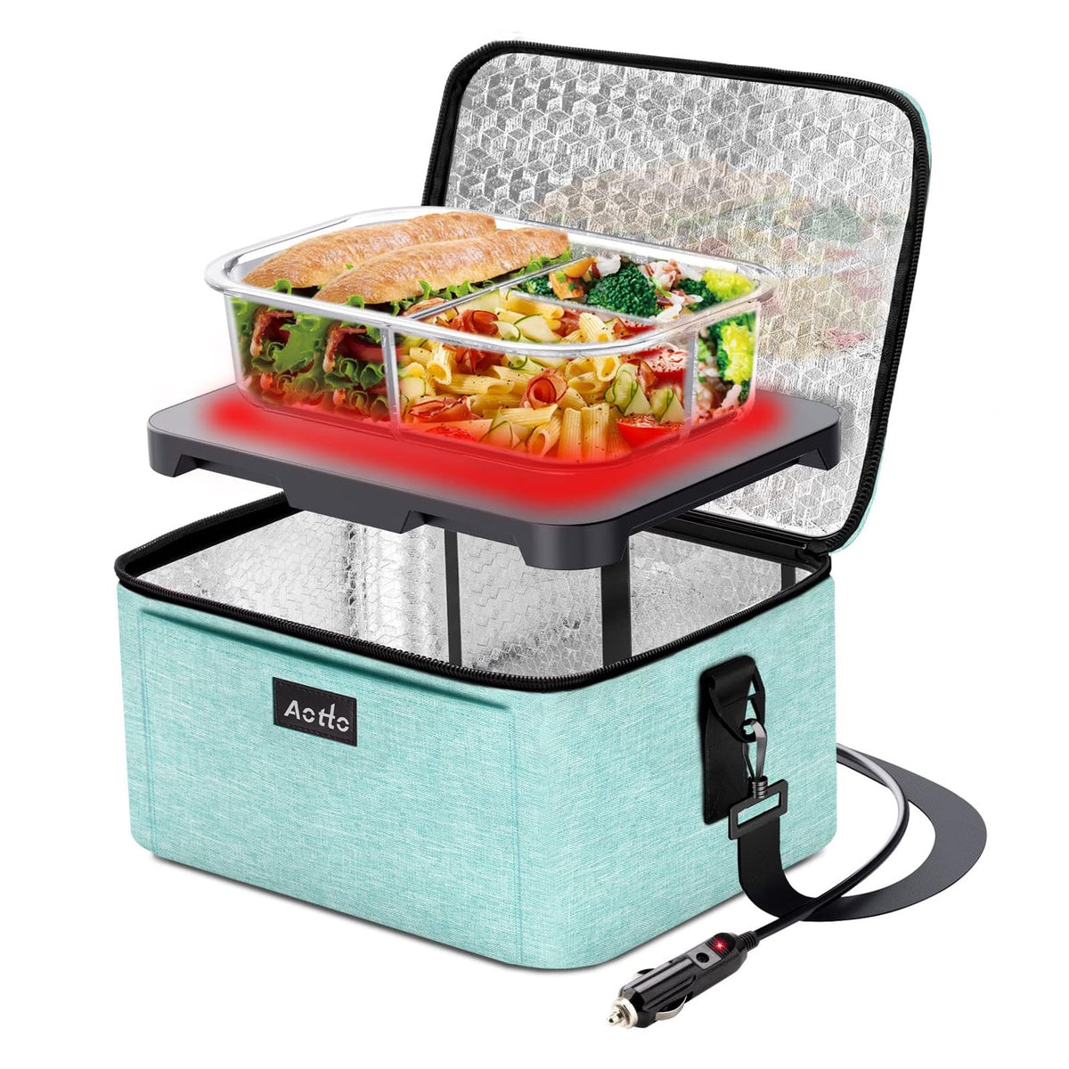 Aotto Portable Oven, 12V 24V 2-in-1 Car Food Warmer Mini Portable Micr